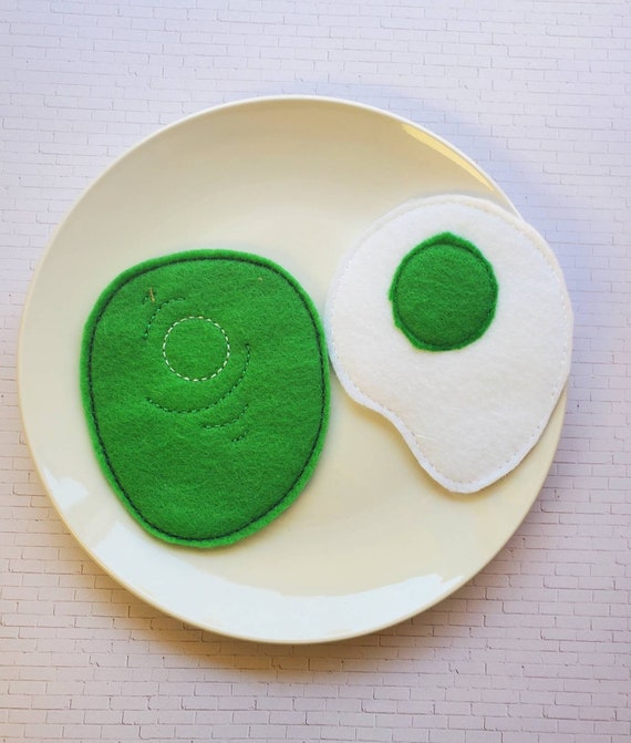 Green Eggs and Ham Green Eggs Felt Food Ham Felt Food - Etsy