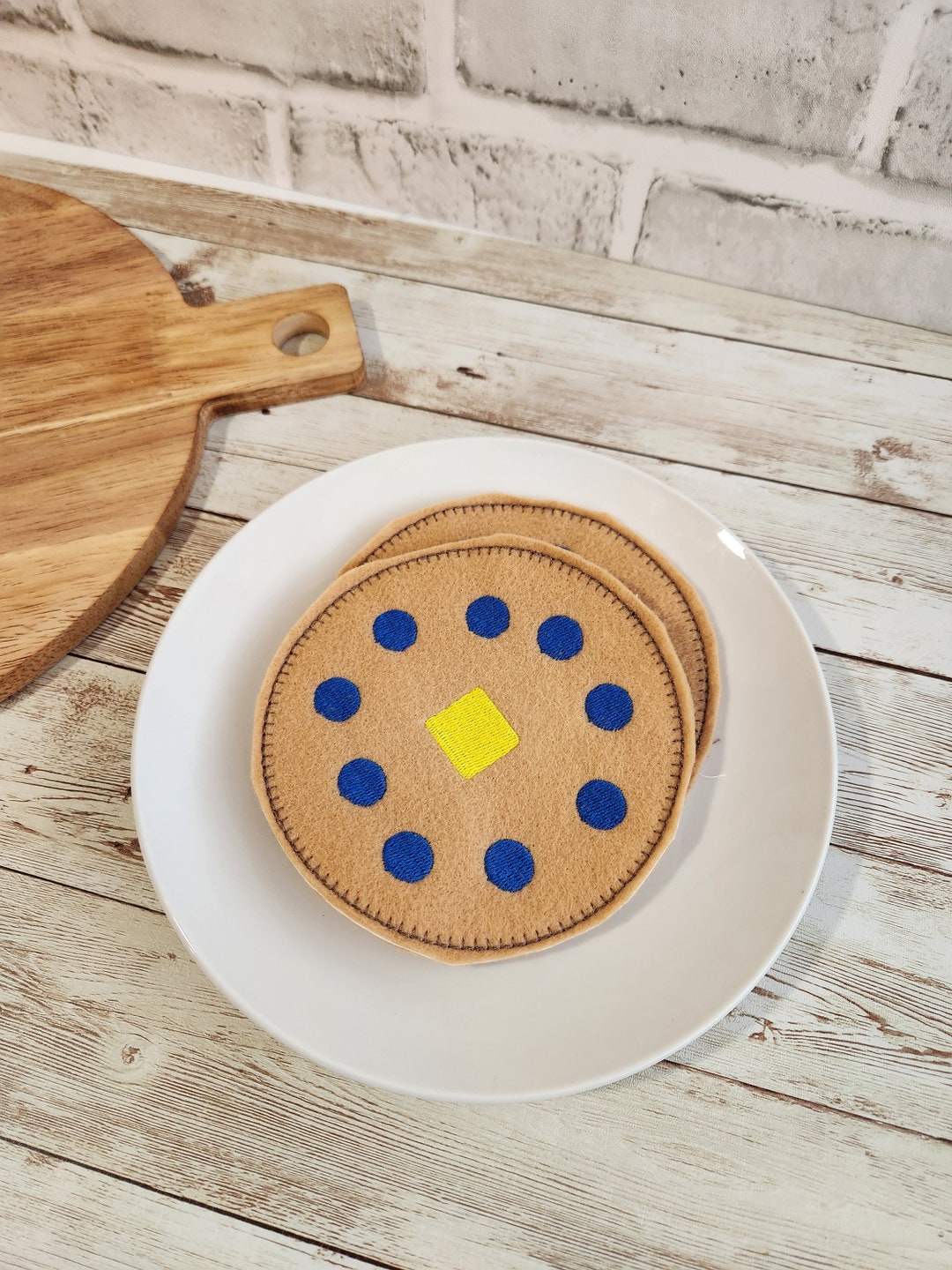 Blueberry Pancakes, Pancake Felt Food, Pretend Pancakes, Pretend Play ...