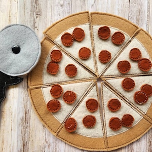 Felt Pizza, Felt Pizza Set, Pretend Pizza, Pretend Food, Pretend Felt ...