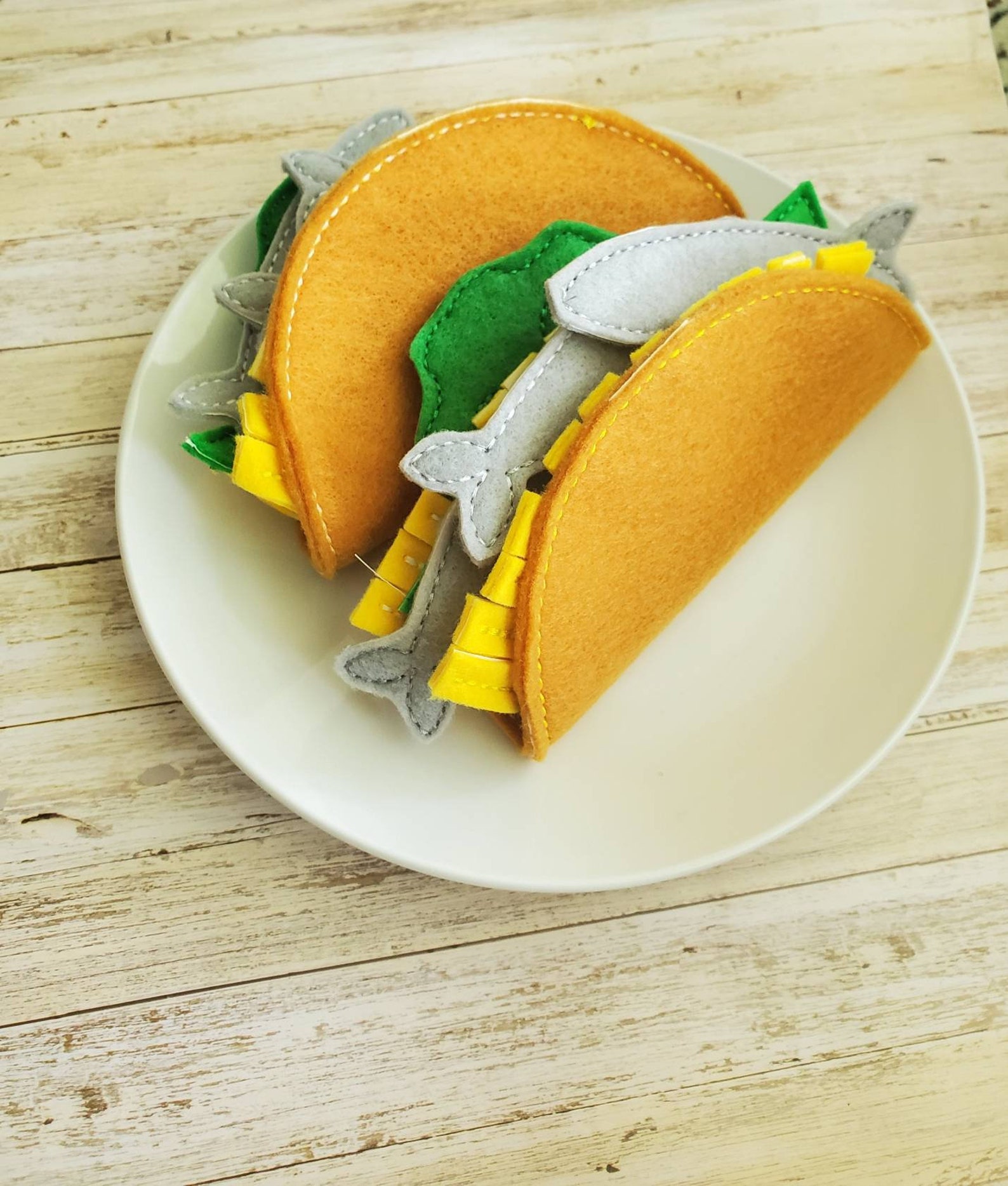 Felt Food Set Felt Fish Taco Felt Tacos Play Kitchen - Etsy