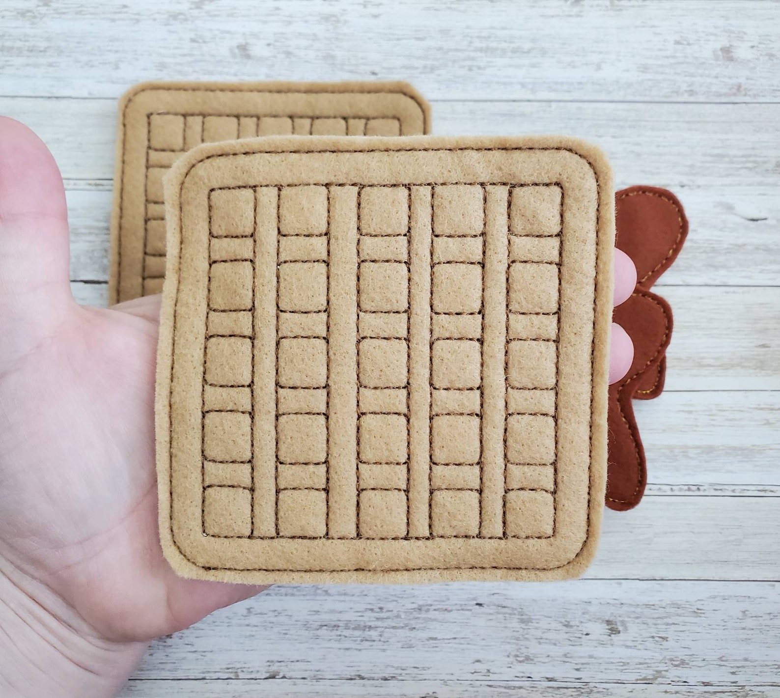 Play Food, Felt Waffles and Syrup, Pretend Play Food Set, Play Kitchen ...