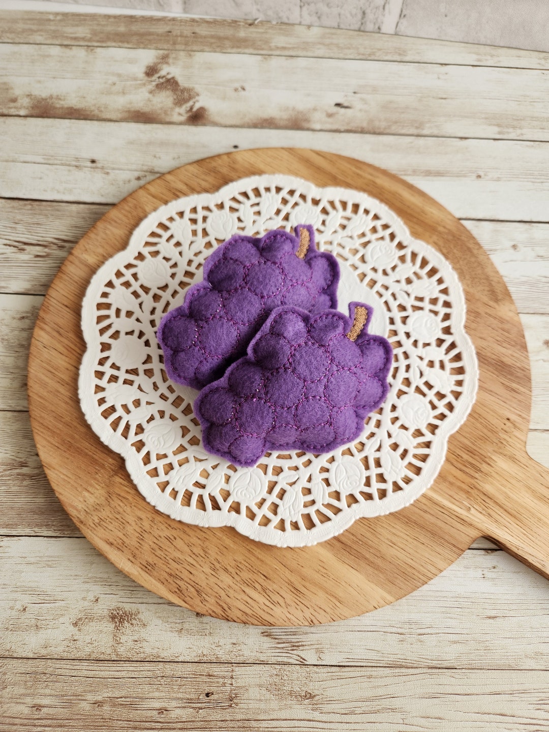 Play Food, Felt Play Food, Felt Grapes, Pretend Play Food Set, Learning ...