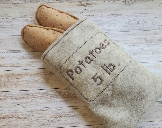 Potatoes, Felt Potato, Pretend Potatoes, Potato Sack, Pretend Veggies ...