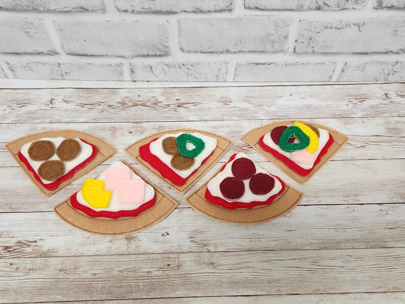 Felt Pan Pizza, Felt Pizza Set, Pretend Pizza, Pretend Food, Pretend ...