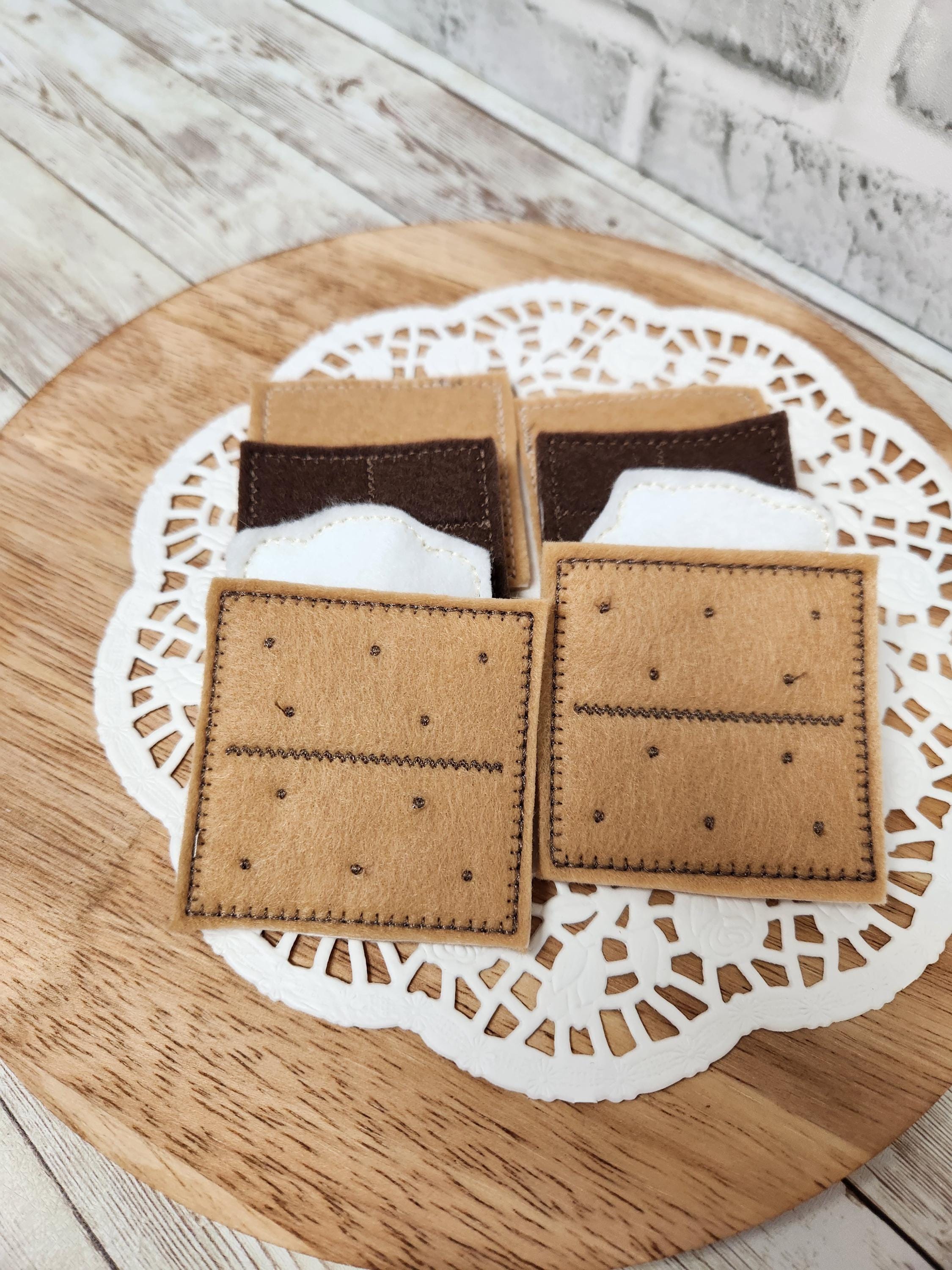 Smores, Smores Felt Food, Felt Smores, Pretend Play, Food Set, Play ...