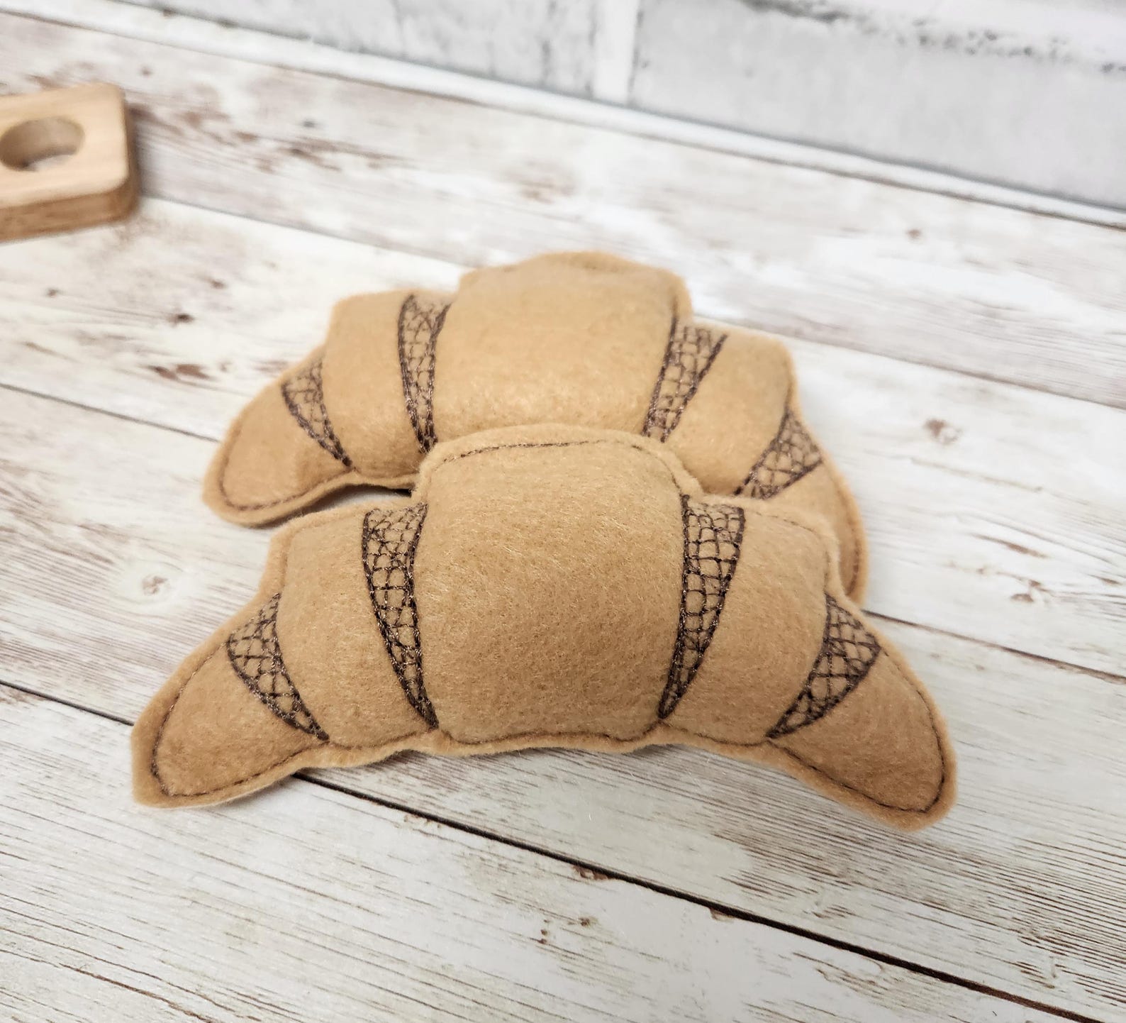 Felt Croissant, Felt Bread, Play Food, Felt Play Food, Play Kitchen ...