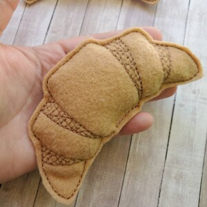 Felt Croissant, Felt Bread, Play Food, Felt Play Food, Play Kitchen ...