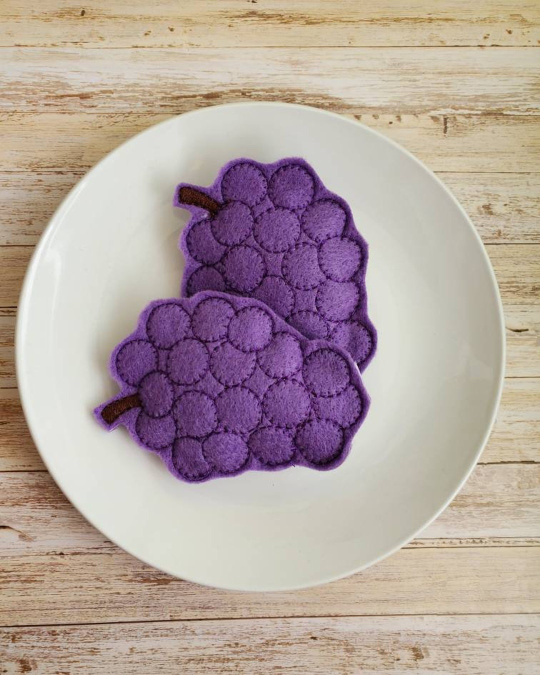 Play Food Felt Play Food Felt Grapes Pretend Play Food Set - Etsy