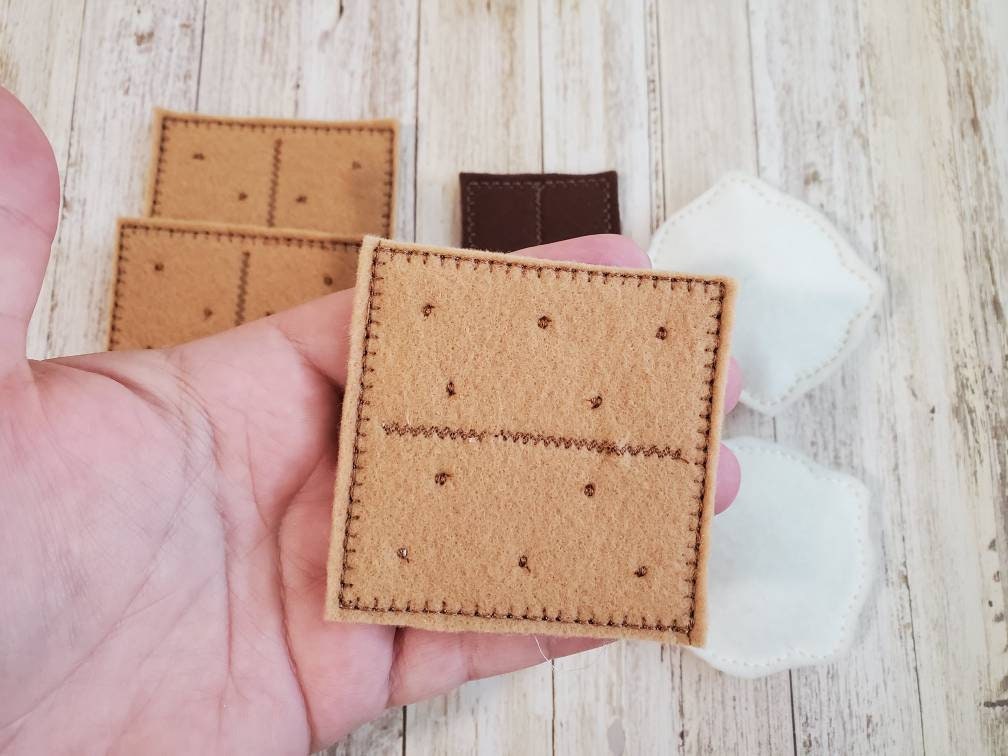 Smores, Smores Felt Food, Felt Smores, Pretend Play, Food Set, Play ...