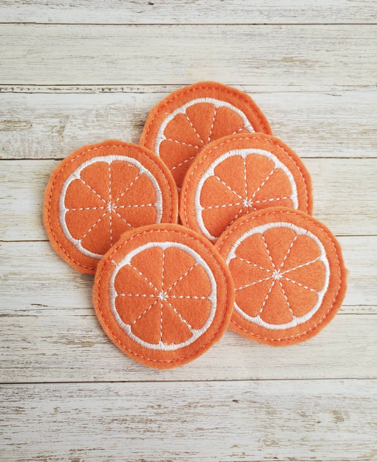 Felt Orange Slices, Pretend Oranges, Pretend Fruit,felt Fruit Slices ...
