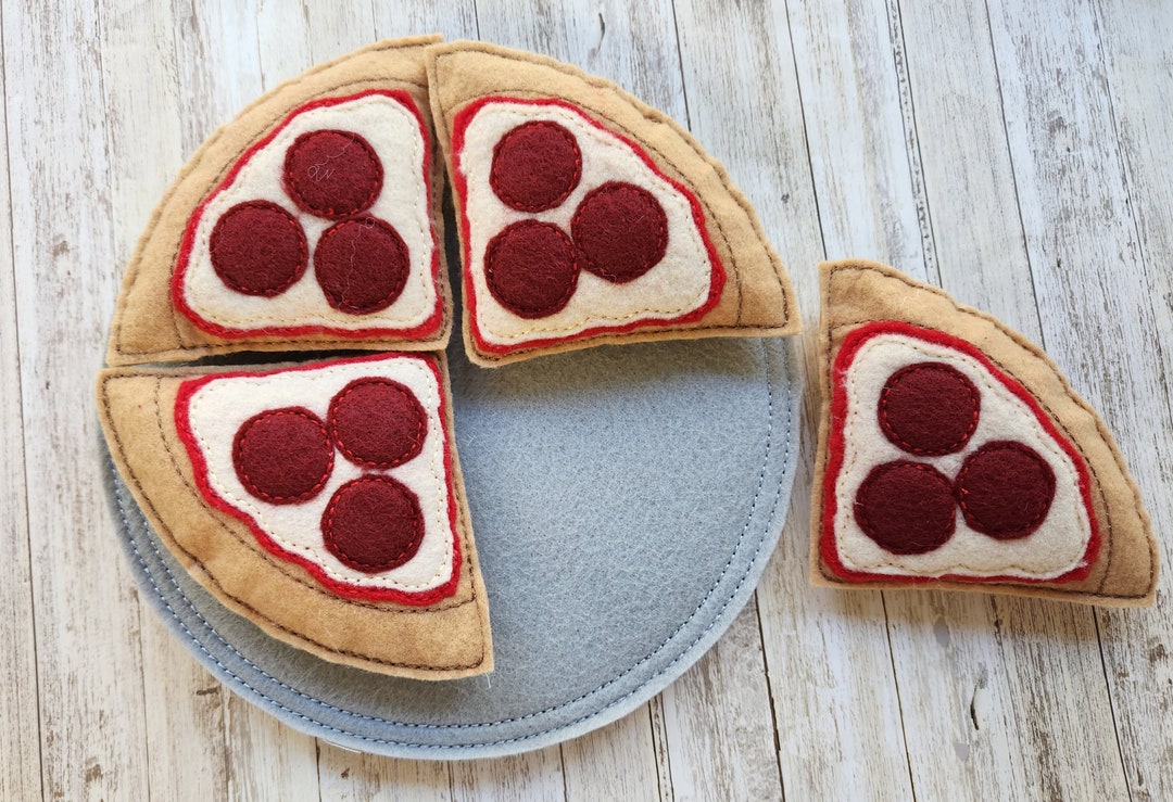 Felt Pan Pizza, Felt Pizza Set, Pretend Pizza, Pretend Food, Pretend ...