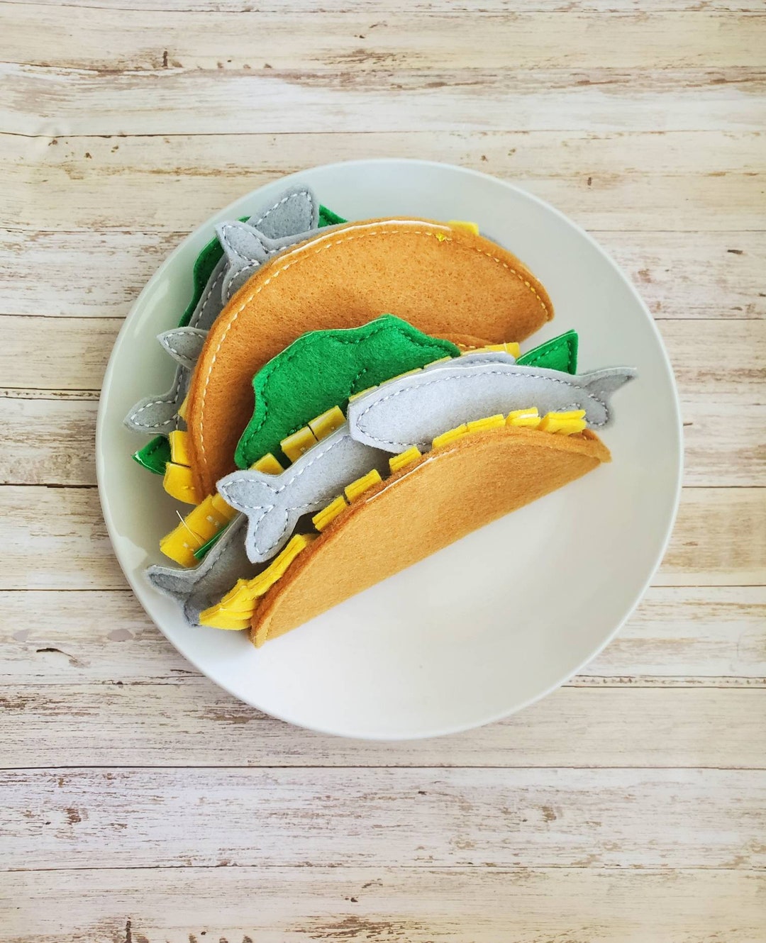 Felt Food Set, Felt Fish Taco, Felt Tacos, Play Kitchen, Pretend Play ...