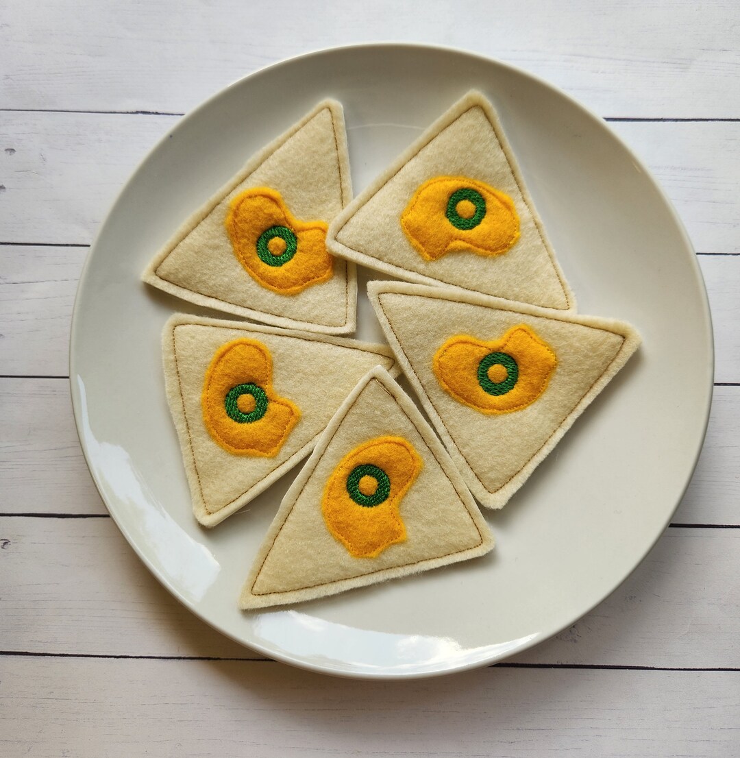 Cheese Nachao Felt Play Food, Pretend Nachos Felt Food, Felt Play Food ...