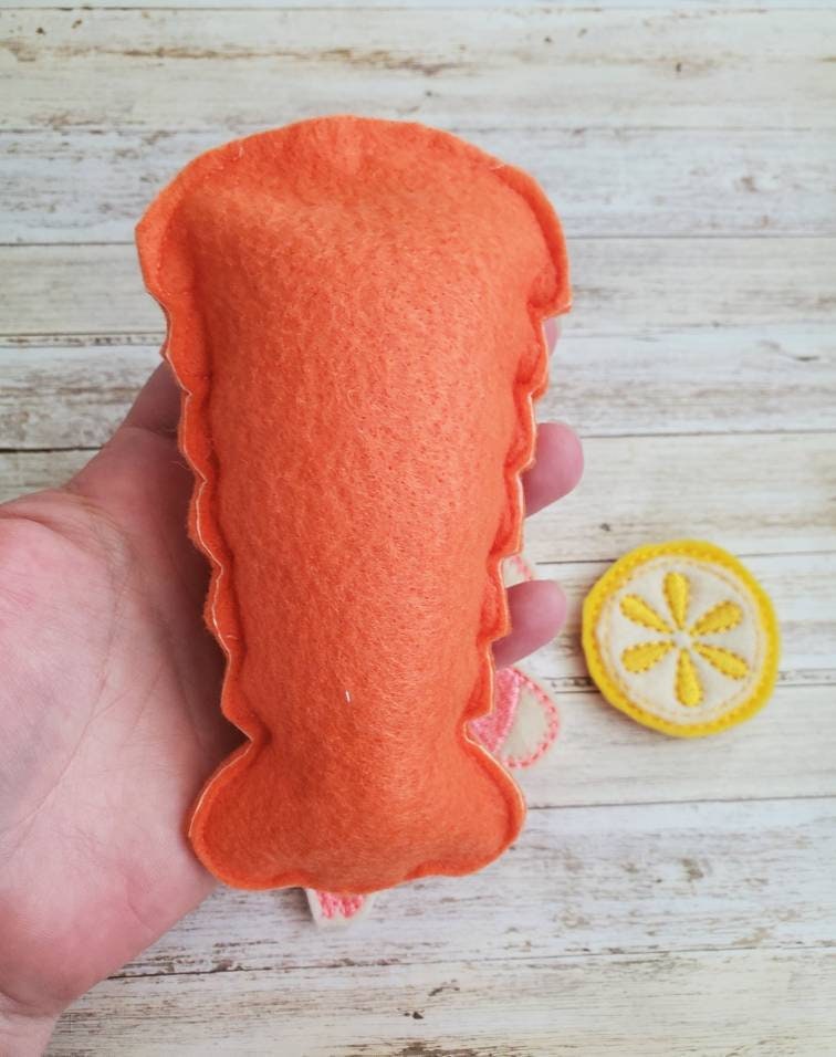 Felt Play Food Felt Lobster Dinner Felt Shrimp Dinner - Etsy