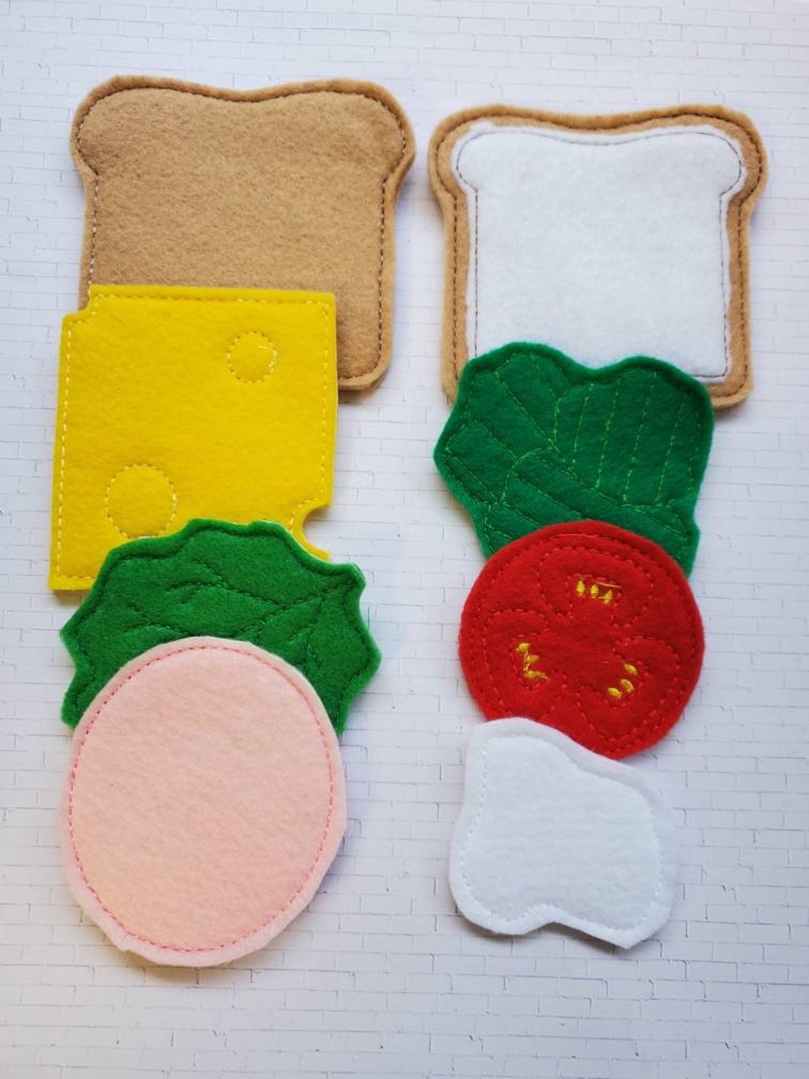 Felt Sandwich, Lunch Meat Sandwich, Pretend Lunch, Pretend Play Food ...