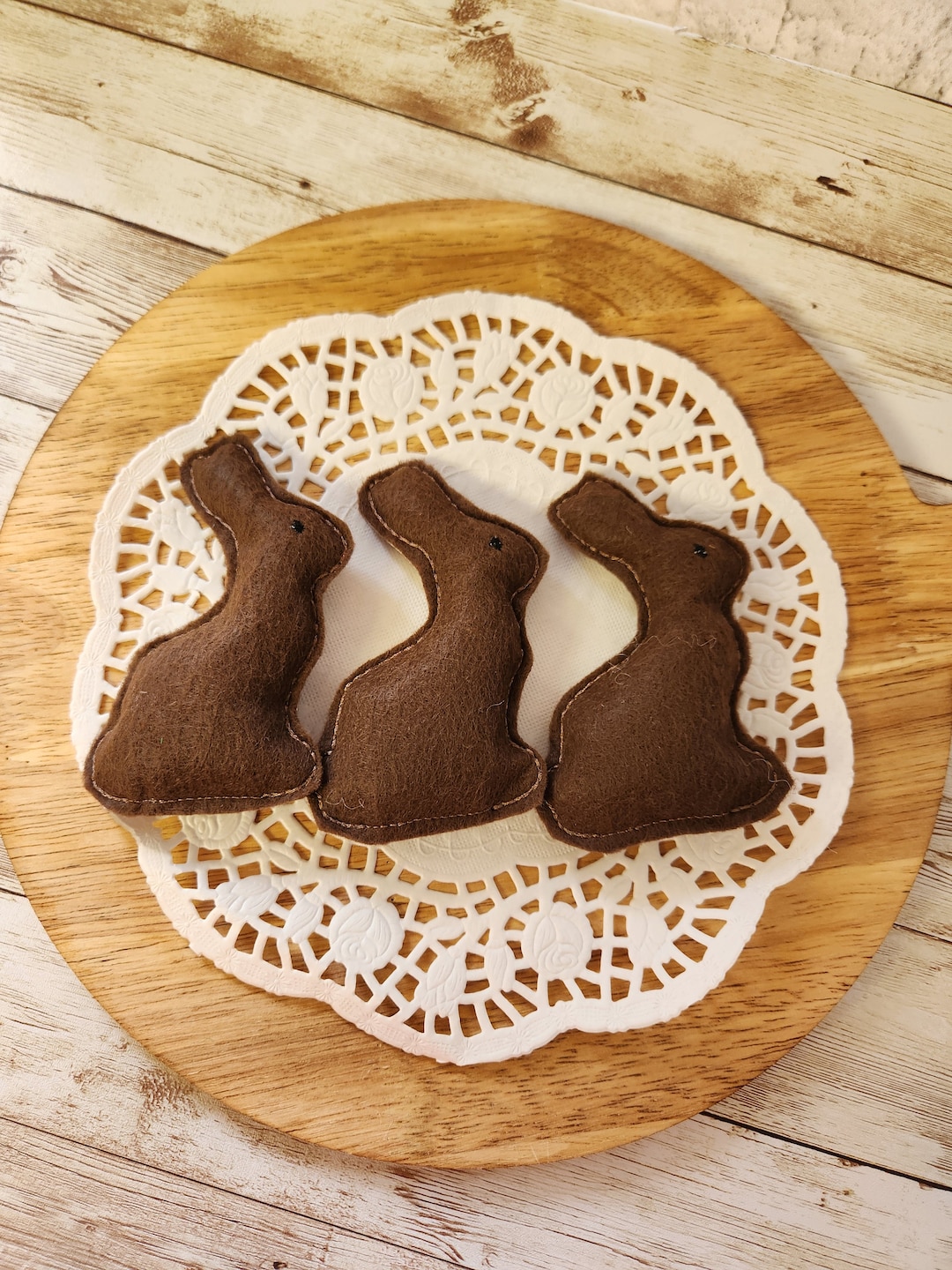 Chocolate Easter Bunny, Felt Chocolate Bunny, Pretend Chocolate Bunny ...