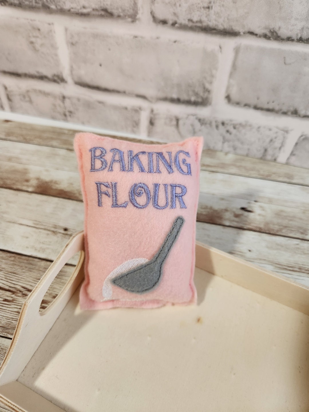 Pretend Baking Flour, Fake Flour, Pretend Food, Pretend Felt Food, Felt ...