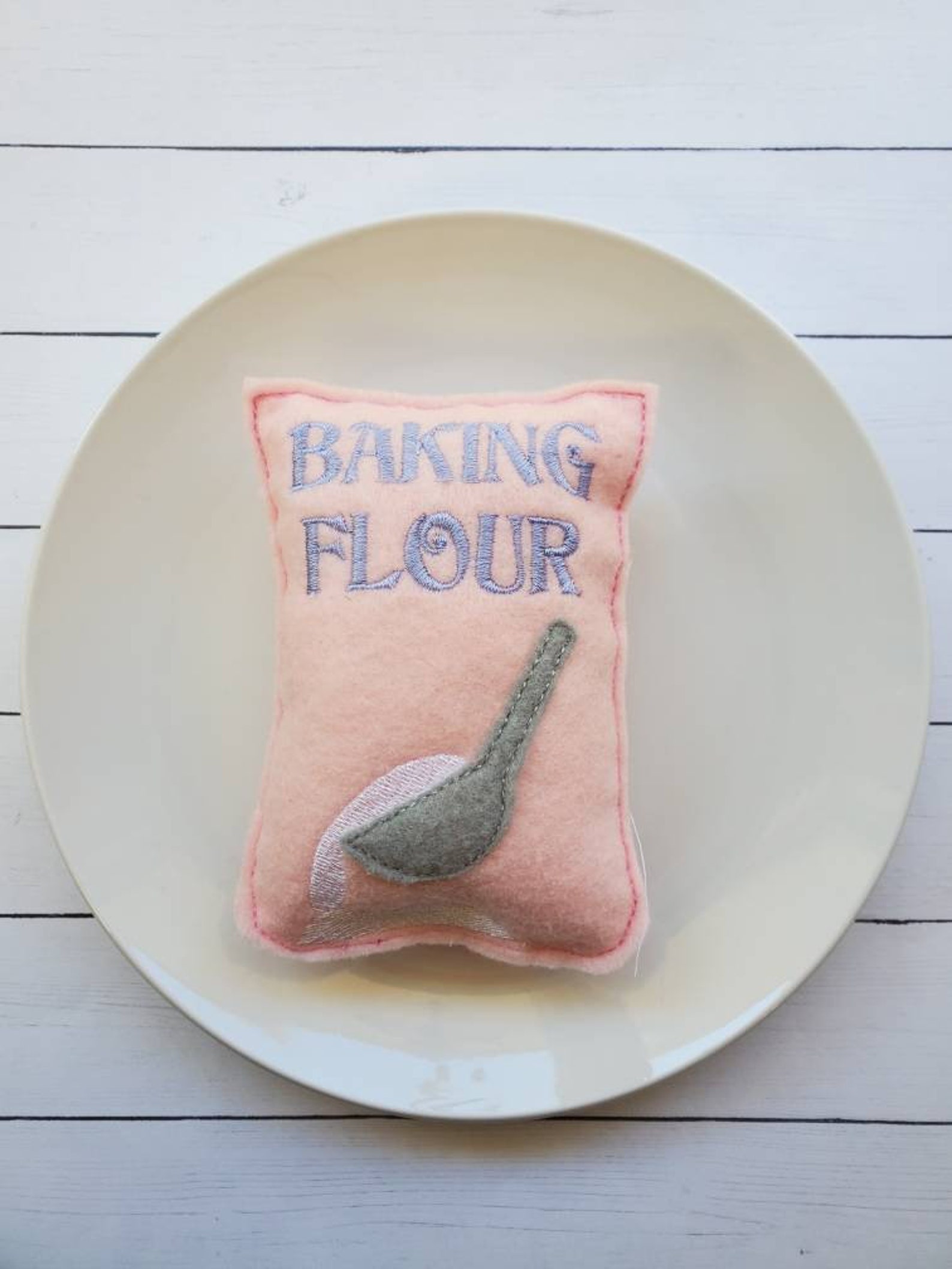 Pretend Baking Flour, Fake Flour, Pretend Food, Pretend Felt Food, Felt ...