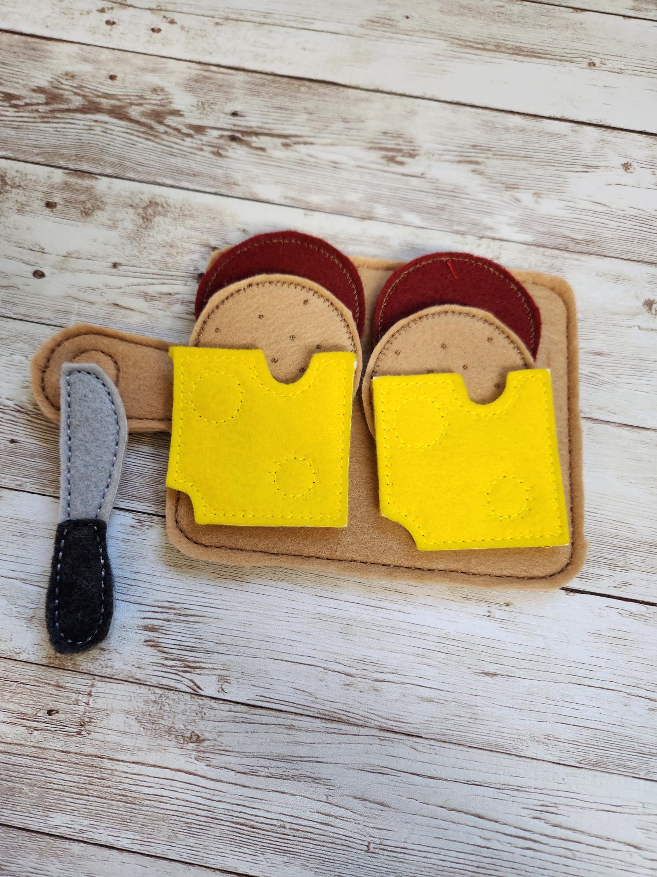 Cheese and Cracker Board, Felt Food, Pretend Charcuterie Toy Food, Play ...