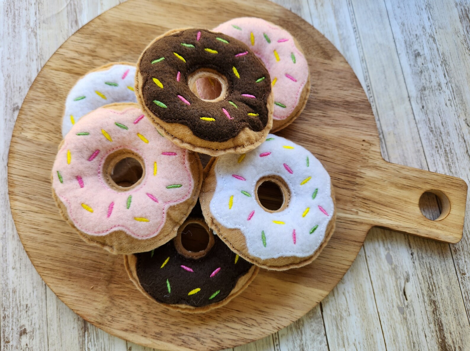 Felt Donuts, Fake Donuts, Pretend Donuts, Pretend Food, Pretend Felt ...