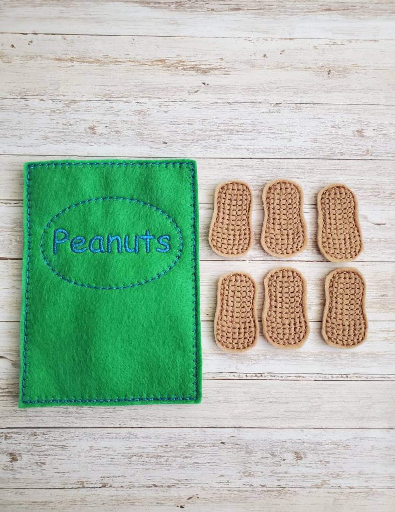 Peanut Felt Food, Pretend Peanuts, Toy Peanuts, Play Kitchen, Pretend ...