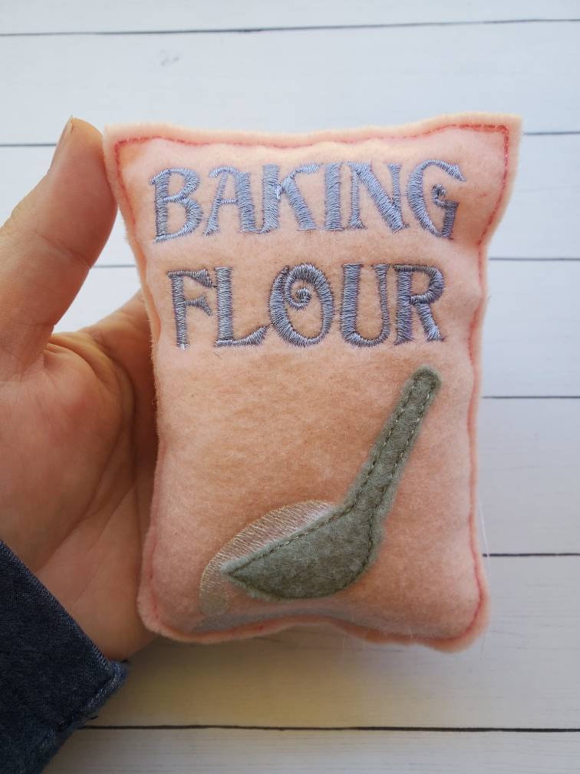 Pretend Baking Flour, Fake Flour, Pretend Food, Pretend Felt Food, Felt ...