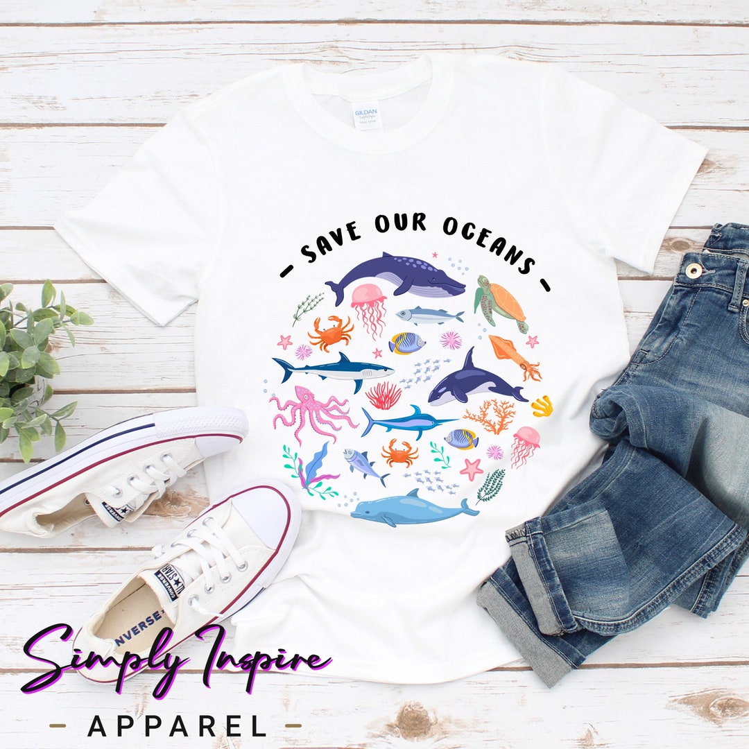 Save Our Oceans Shirt • Save Our Seas Shirt • Sea Creatures Tshirt ...