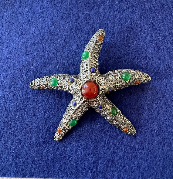 1960s Zentall Starfish Brooch - Gem