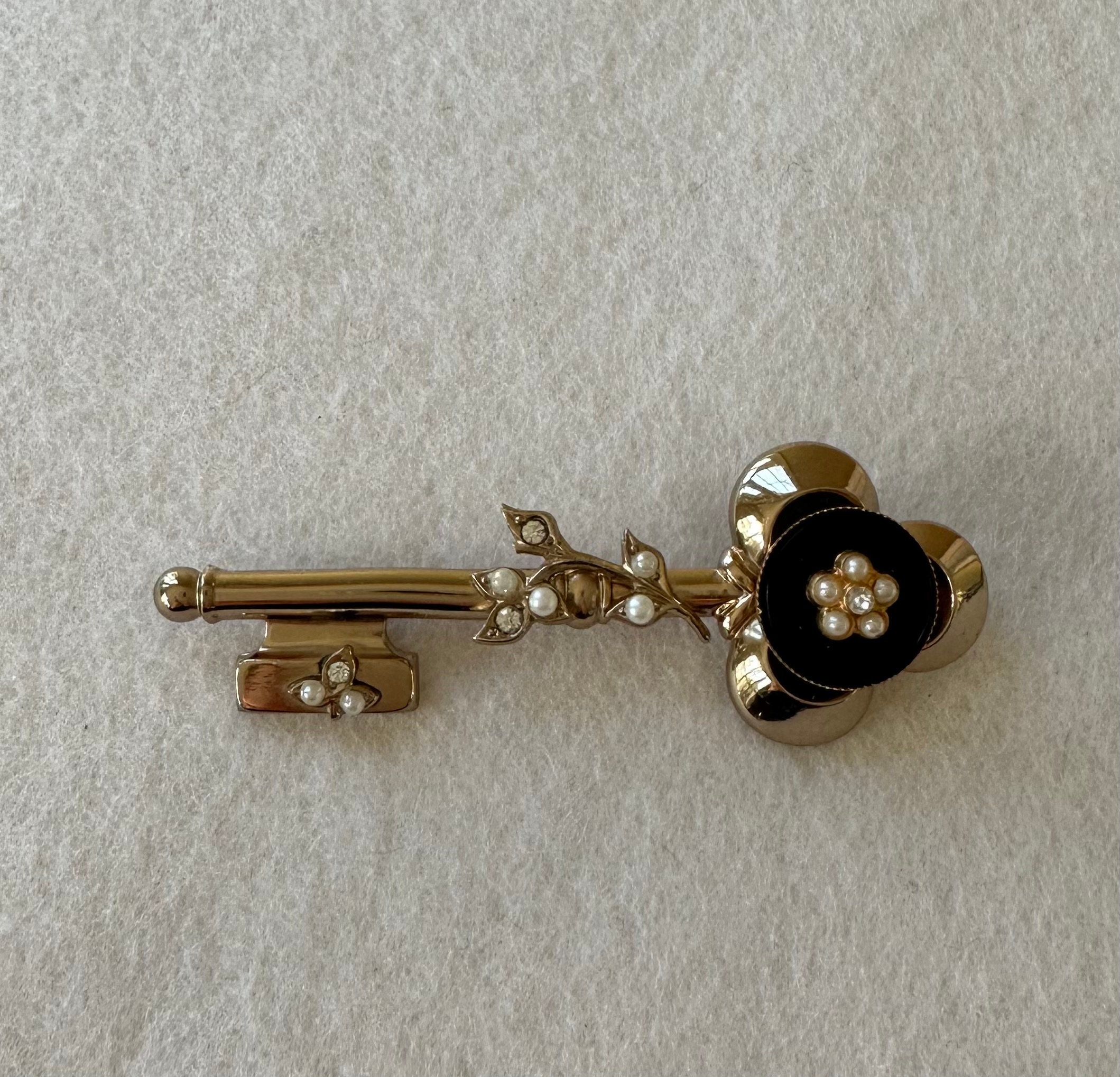 Book Piece**vintage Coro Key Brooch - Etsy