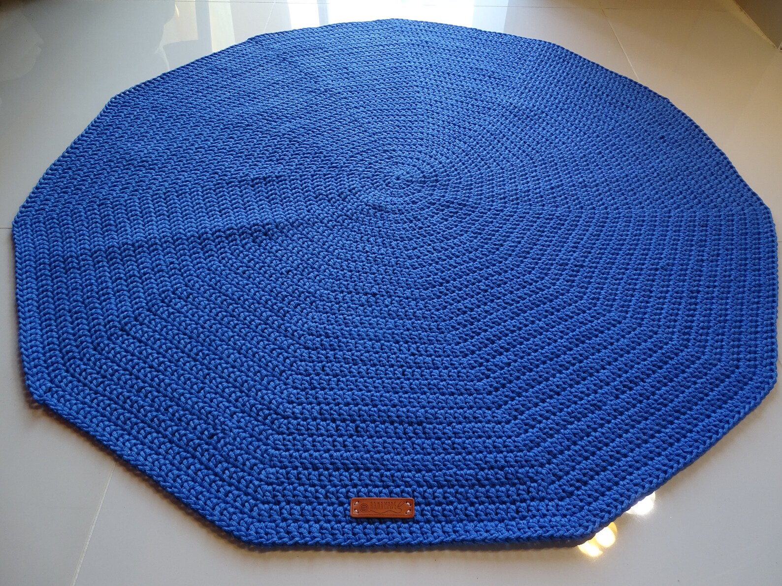 Macrame Cord Round Green Nursery Rug, Crochet Cotton Floor Carpet ...