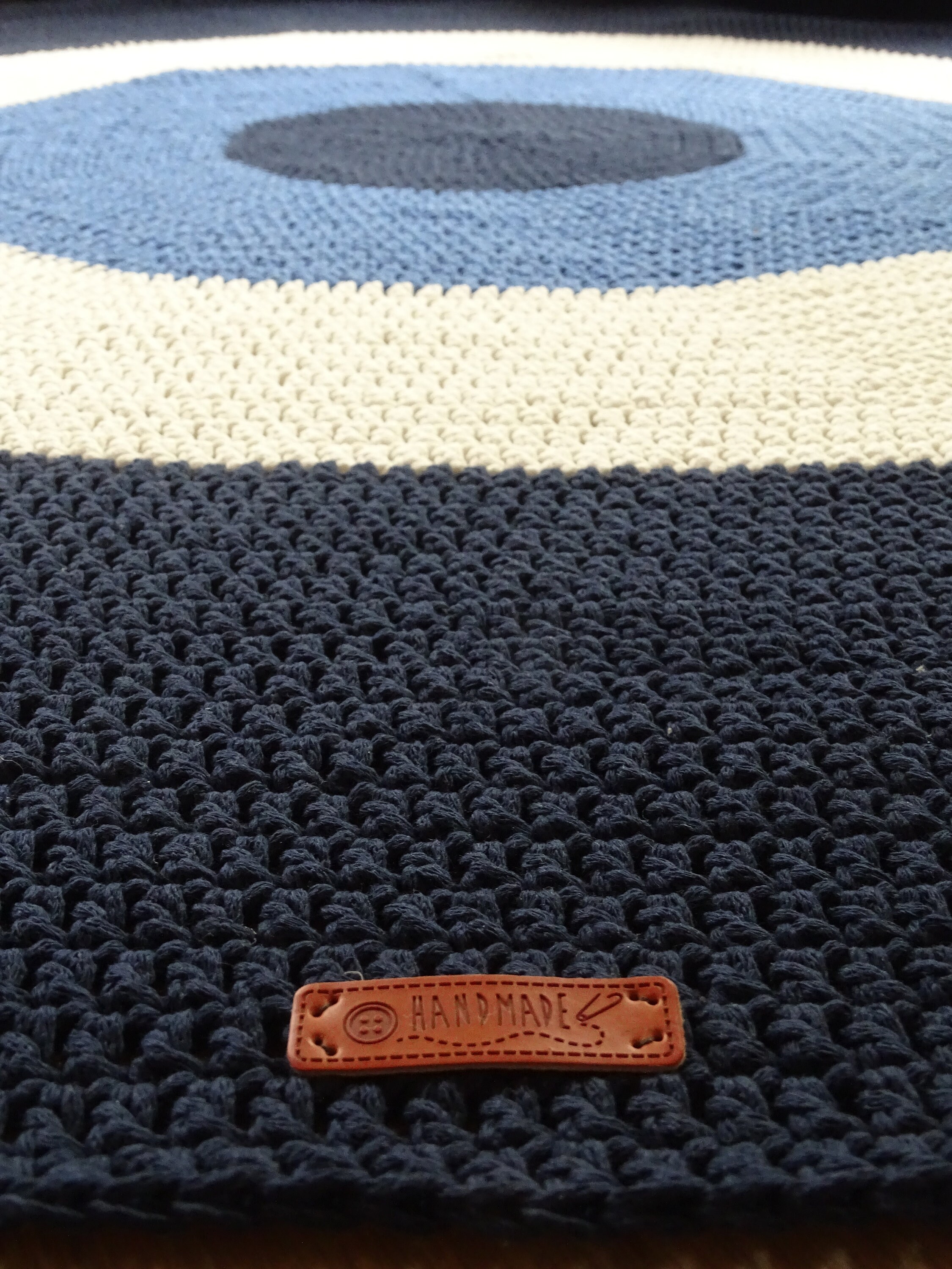 Macrame Cord Lucky Charm Round Carpet for Lounge Area in Living Room ...
