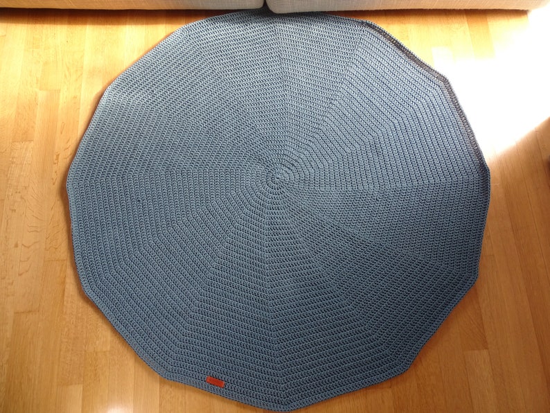 Macrame Cord Round Green Nursery Rug, Crochet Cotton Floor Carpet ...