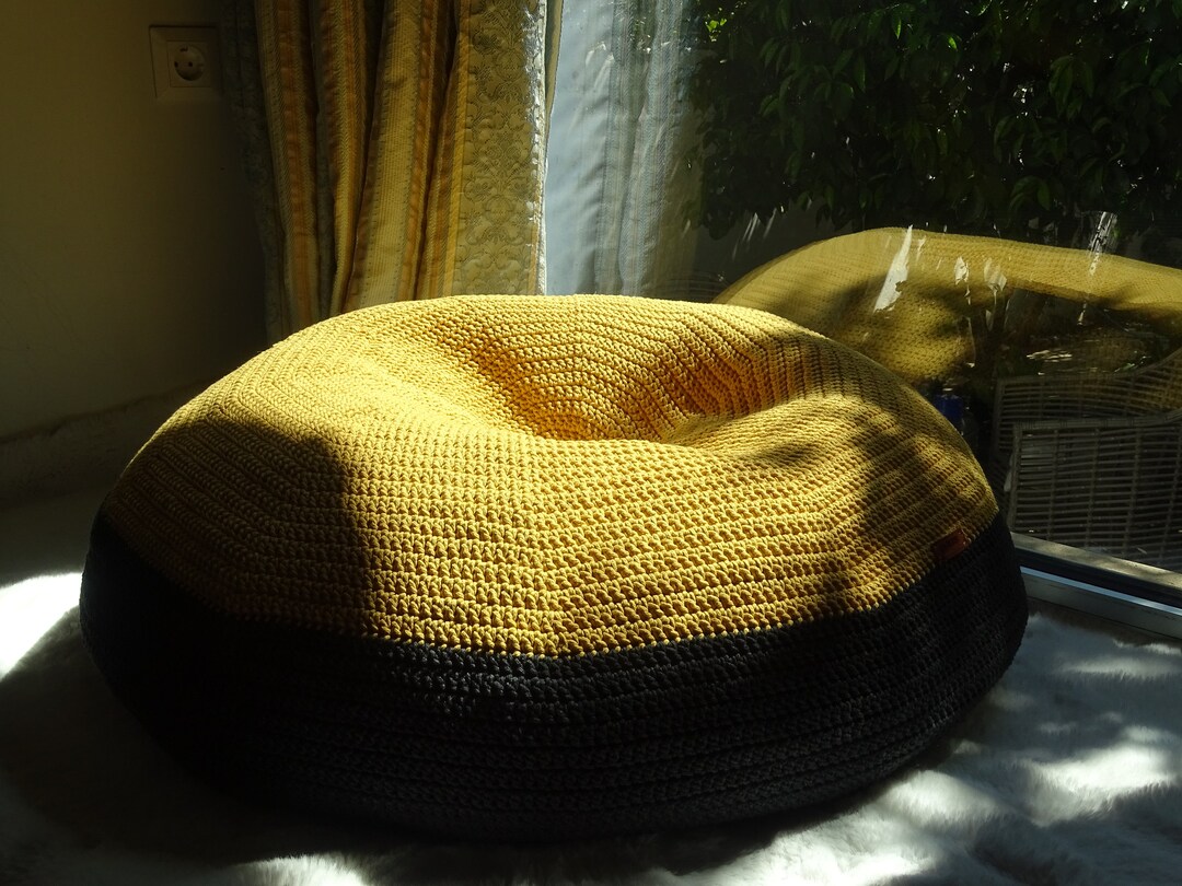 Sofa Sac Bean Bag Chair, Crochet Lounge Bean Chair for Nursery, Living ...