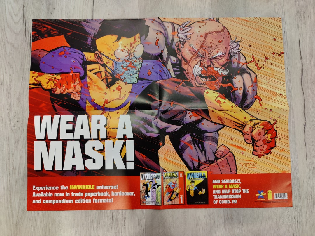 INVINCIBLE COMIC POSTER Super Rare Limited Run Own a Part of History - Etsy