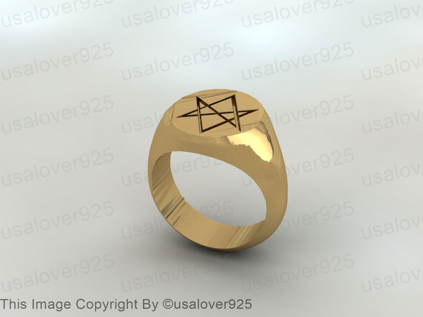 Men of Letters Ring Signet Men Ring the Aquarian Star - Etsy