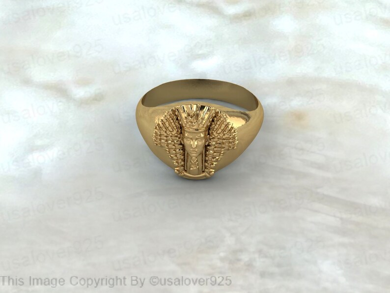 Vintage Ancient Egypt Tutankhamun Ring Handmade Unisex Signet Unique ...
