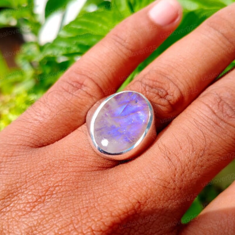 Mens Moonstone Ring - Etsy