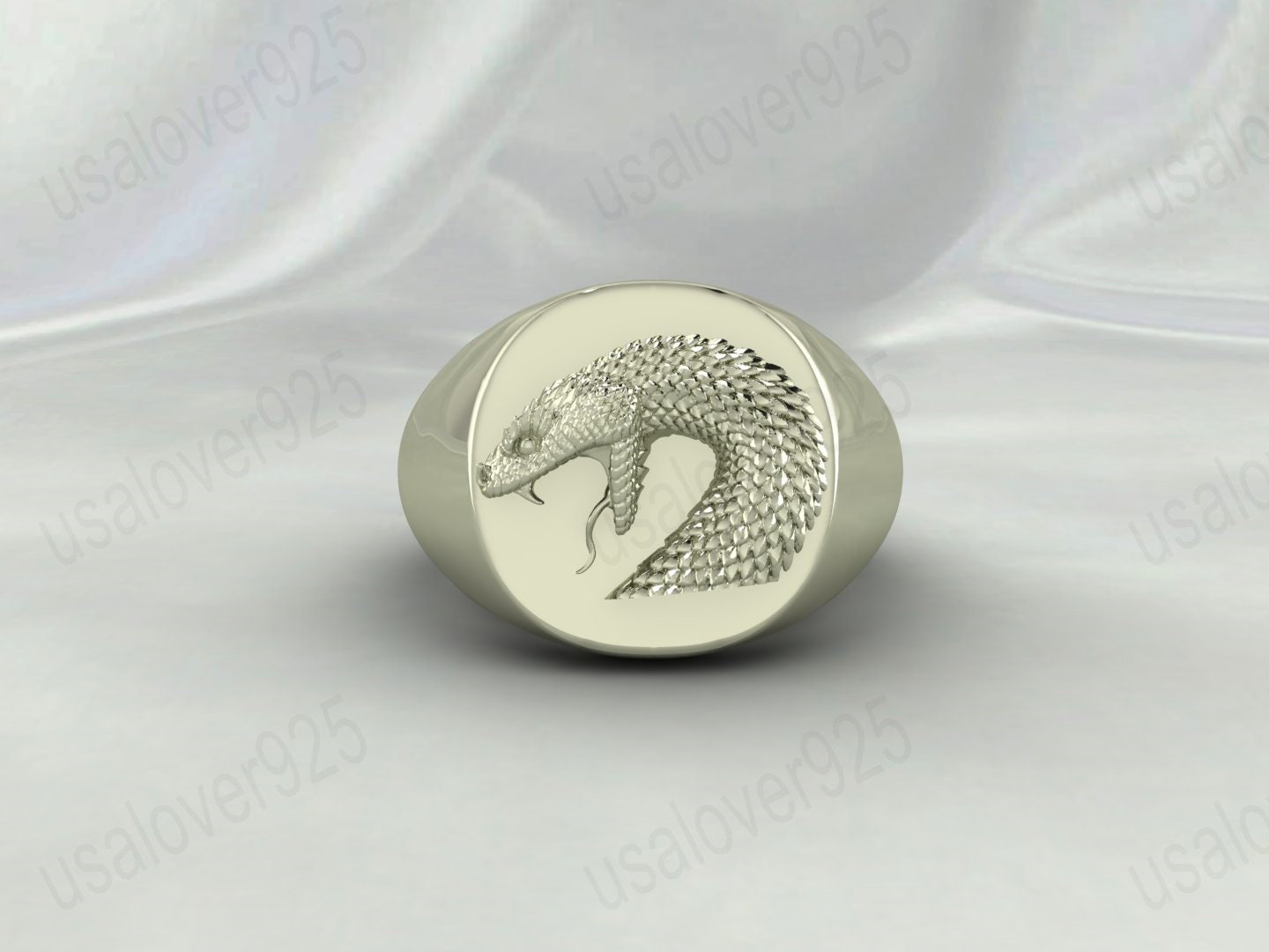 Rattlesnake Monster Snake Ring Sterling Silver Ring Gothic - Etsy