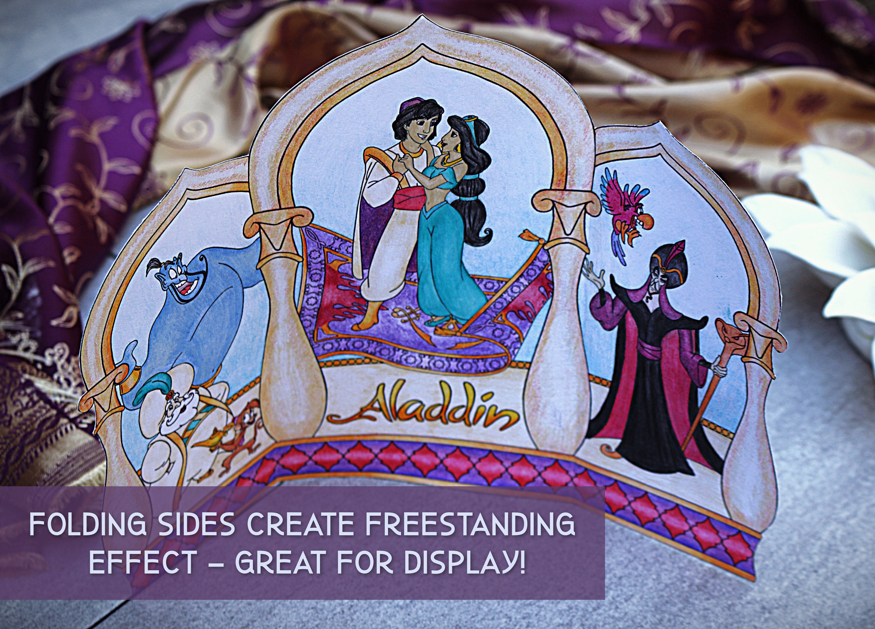 Printable Aladdin Triptych Coloring Page - Etsy New Zealand