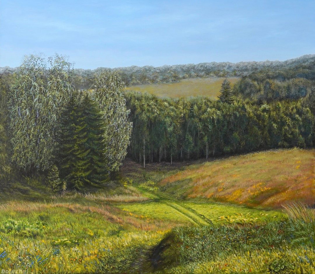 Forest Landscape Art Oil Painting Forest Landscape Painting Art Forest ...