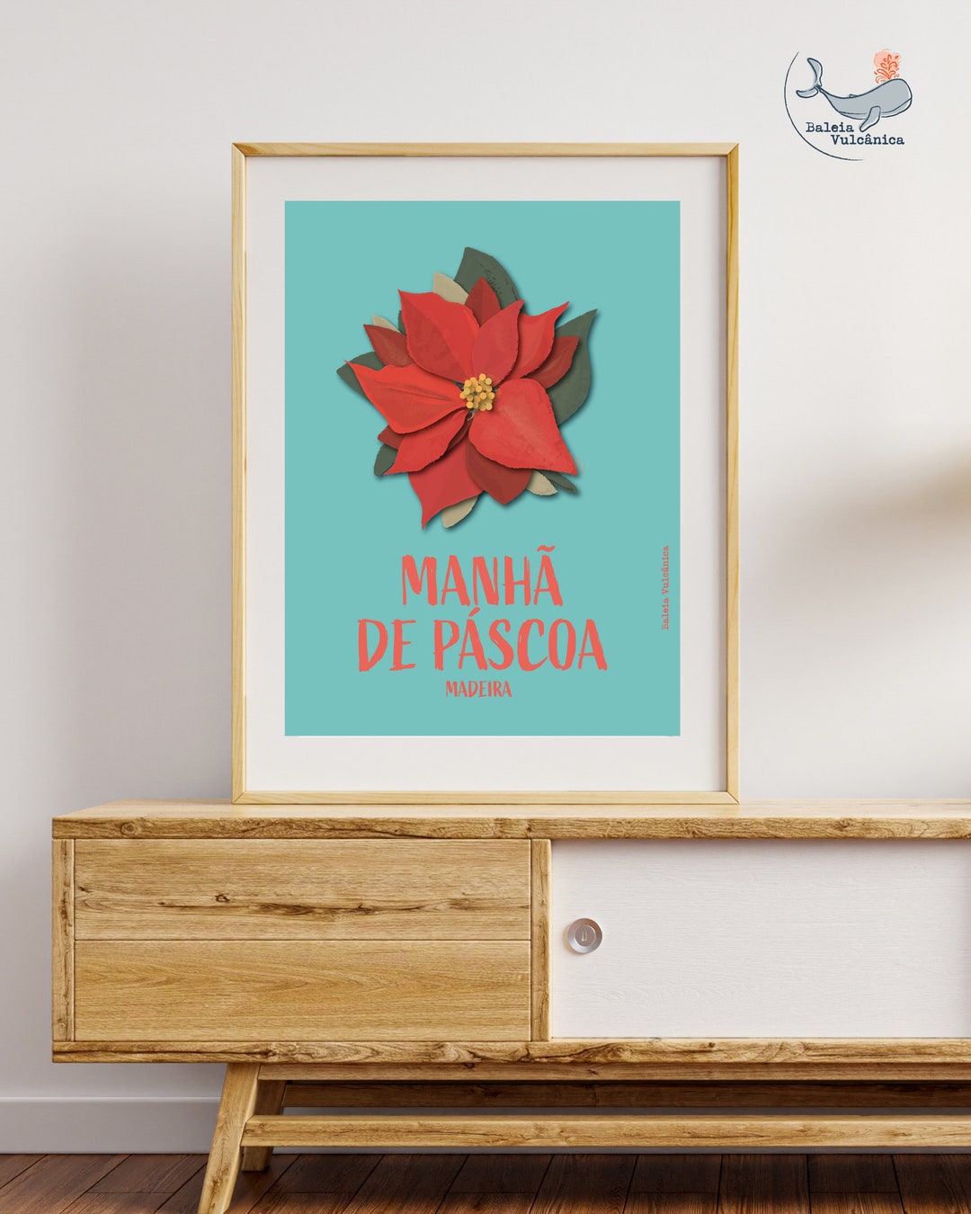 Poster A4 A3 Manha De Pascoa or Poinsetia ilha Da Madeira - Etsy