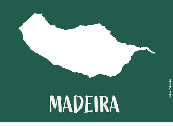 Poster Madeira Map - Etsy