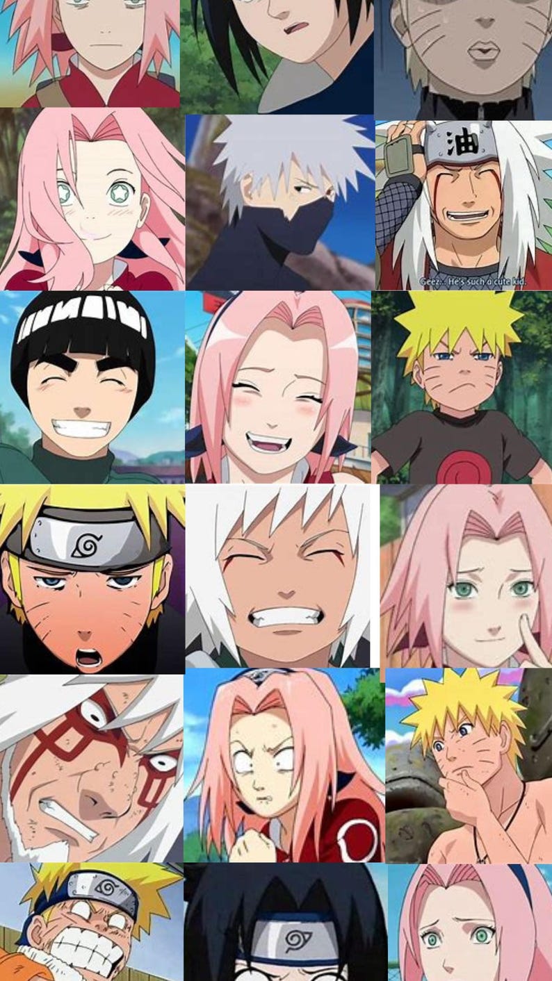 100 Naruto Twitch Ready Emotes | Anime | Sasuke | Sakura | Manga - Etsy