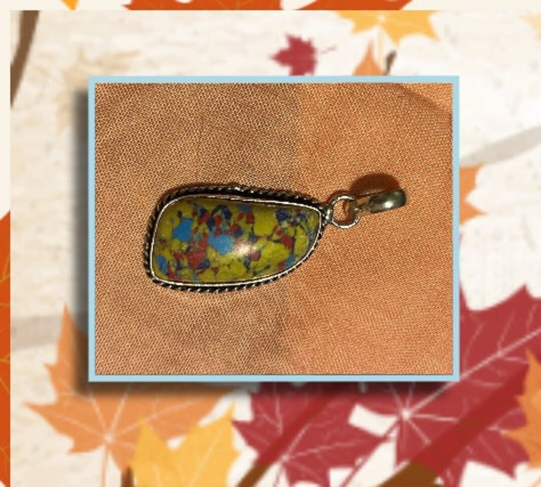 A Multi-color Turquoise Pendant - Etsy