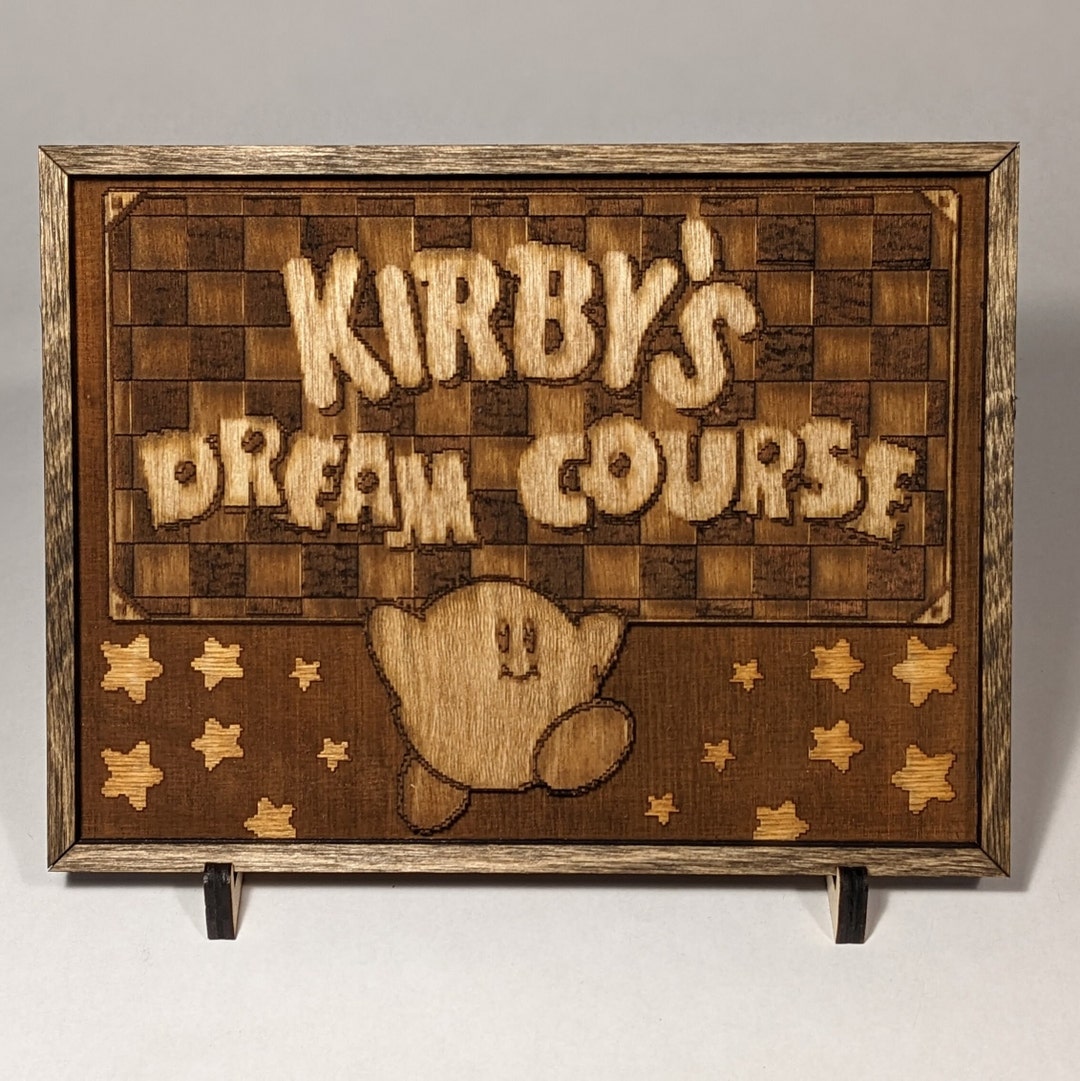 Kirby's Dream Course Wood Shadow Box: Video Game Art, Game Room Art ...