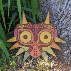 Zelda Majora's Mask Wood Wall Art: Zelda Wood Wall Art, Hand Painted ...