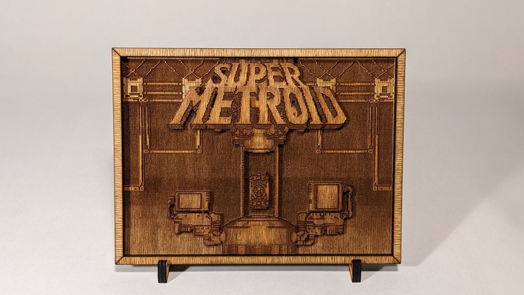 Super Metroid Intro Wood Shadow Box: Video Game Art, Metroid Art Office ...