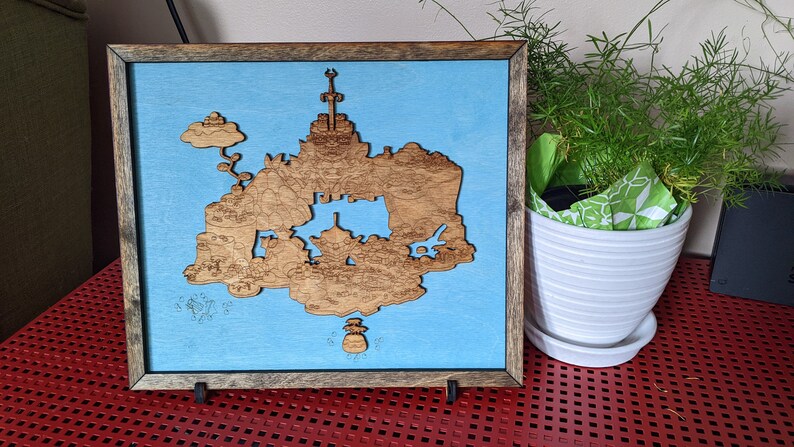Mario RPG Map: Video Game Wood Map Mario Map Laser Engraved - Etsy