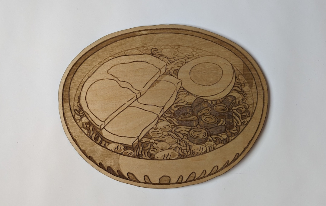 Ponyo Ramen Wood Potholder: Ponyo Anime, Felt Backing, Anime Decor ...