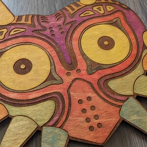 Zelda Majora's Mask Wood Wall Art: Zelda Wood Wall Art, Hand Painted ...